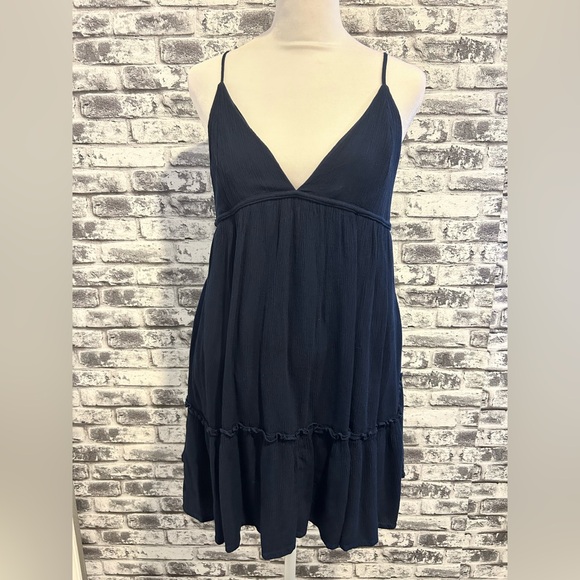 Garage | Dresses | Garage Navy Blue Bohemian Dress | Poshmark